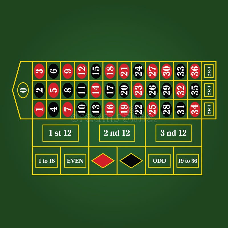 Roulette Table Layout Stock Illustrations – 182 Roulette Table Layout ...
