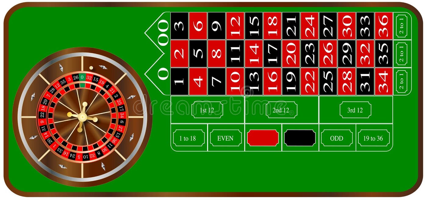Roulette Table Layout Stock Illustrations – 290 Roulette Table Layout ...
