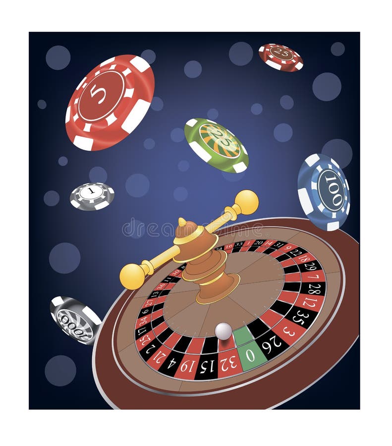 Roulette Wheel cartoon stock vector. Illustration of risk - 42585872
