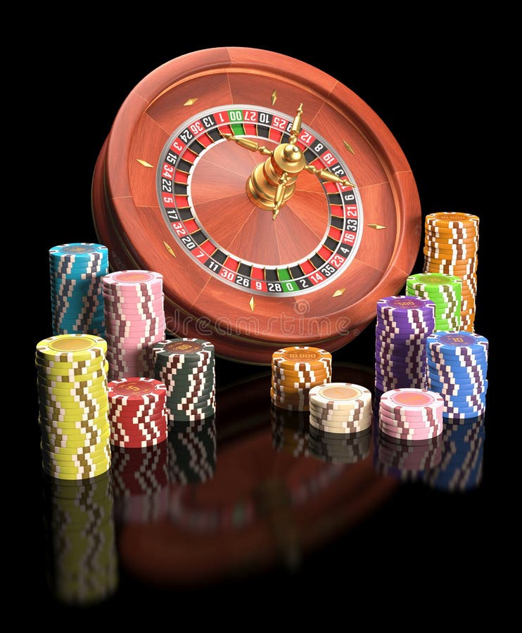 Roulette Wheel Chips stock image. Image of cheques, clipping - 44472175