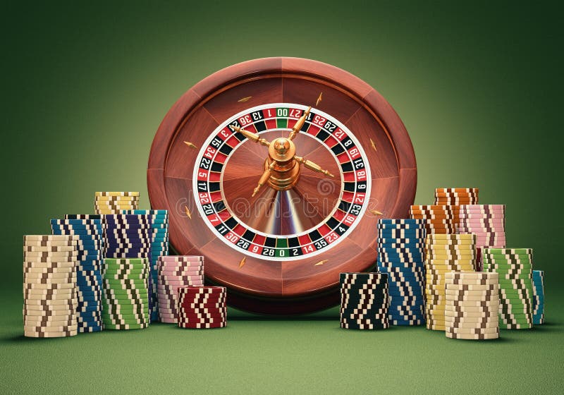 Roulette Wheel Chips stock photo. Image of fortune, roulette - 44638688