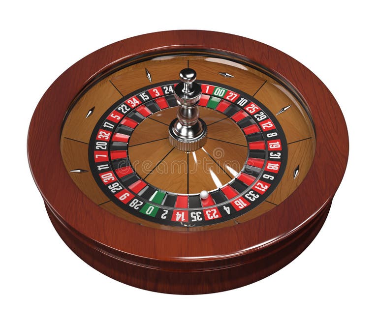 Roulette Wheel with Double Zero Stock Illustration - Illustration of ...