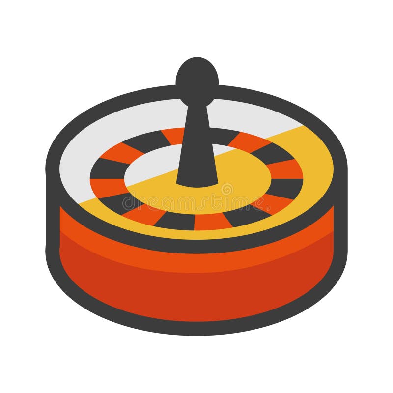 Roulette Wheel Illustration Icon Stock Vector - Illustration of game ...