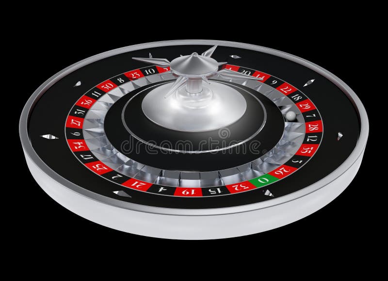 Roulette Wheel Isolated on Black Stock Illustration - Illustration of ...