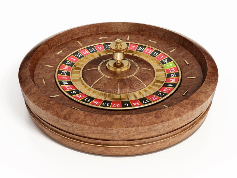 Roulette Table Isolated on White Background. 3D Illustration Stock ...