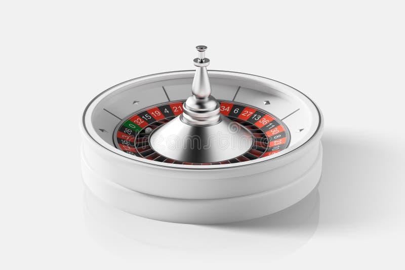 Roulette Wheel Over White Background Stock Illustration - Illustration ...