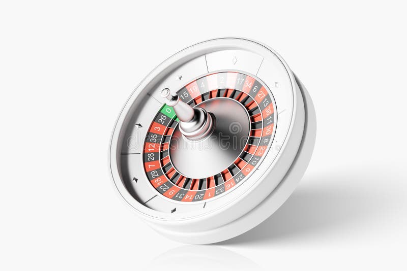 Roulette Wheel Over White Background, Side View Stock Illustration ...