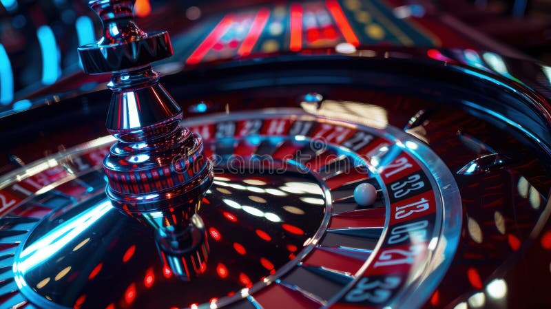 The Roulette Wheel Spin.AI Generated Image Stock Image - Image of light ...
