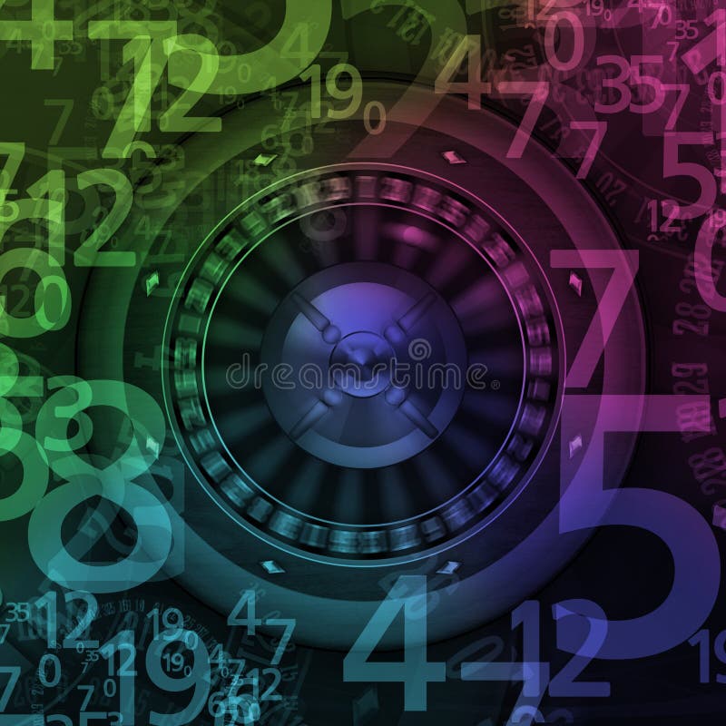 Roulette Wheel Spinning in Casino with Random Numbers Stock ...