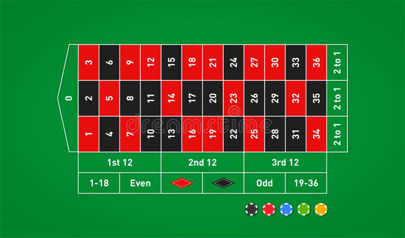 Roulette Table Layout Stock Illustrations – 181 Roulette Table Layout ...
