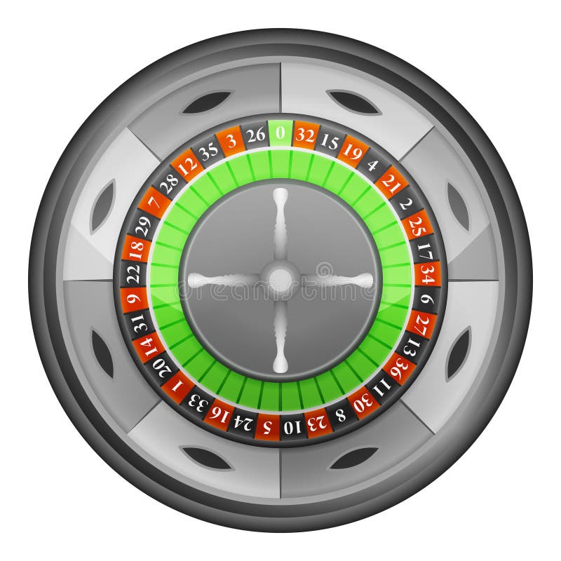 Roulette Wheel in Top View Vector Isolated Stock Vector - Illustration ...