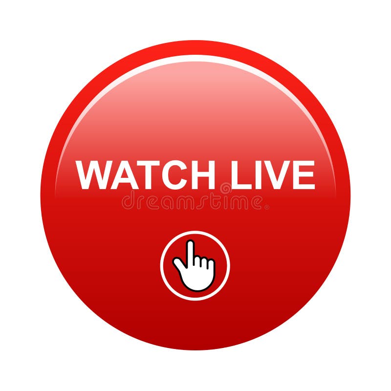 Watch live button stock illustration. Illustration of abstract - 122336520