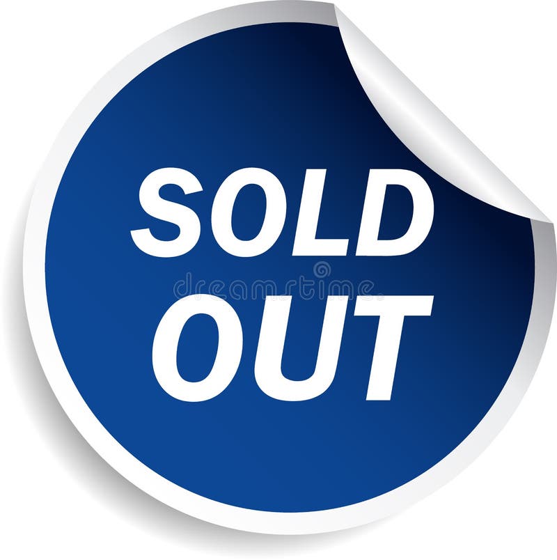 Sold Out sticker stock vector. Illustration of label - 206742874