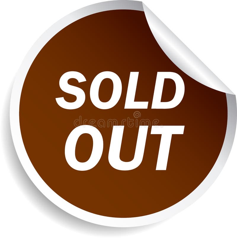 Sold Out sticker stock vector. Illustration of board - 206742883