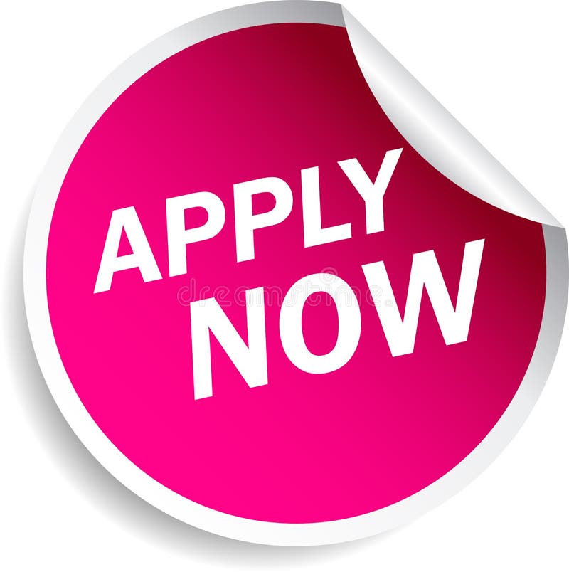 Apply now vector sticker stock illustration. Illustration of element ...