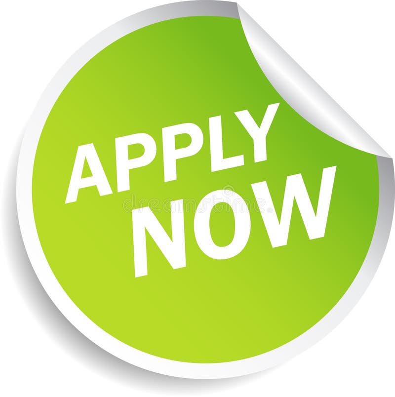 Apply now vector sticker stock illustration. Illustration of element ...