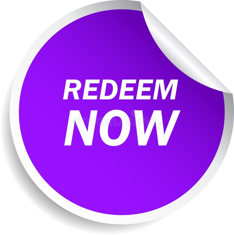 Redeem now vector sticker stock illustration. Illustration of apply ...