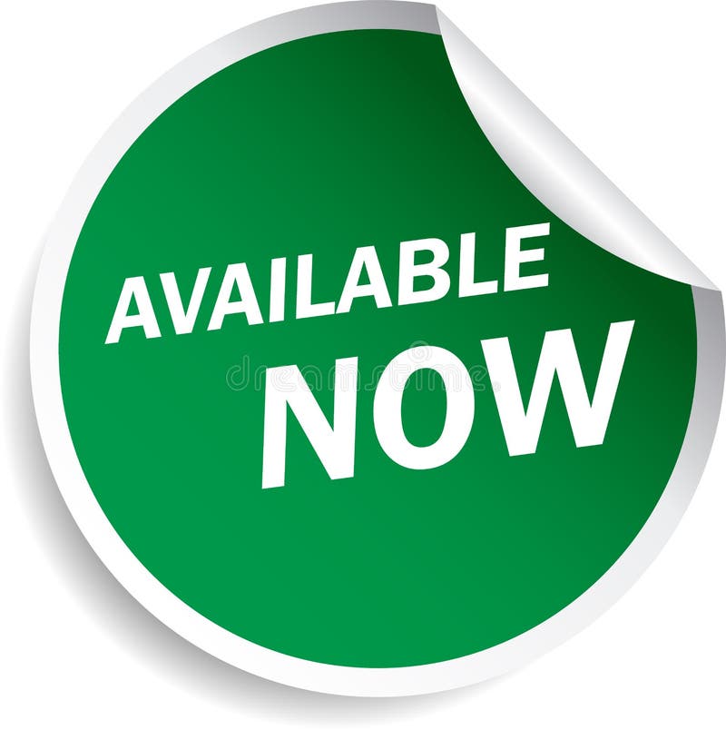 Available Now Vector Sticker Stock Illustration - Illustration of avail ...