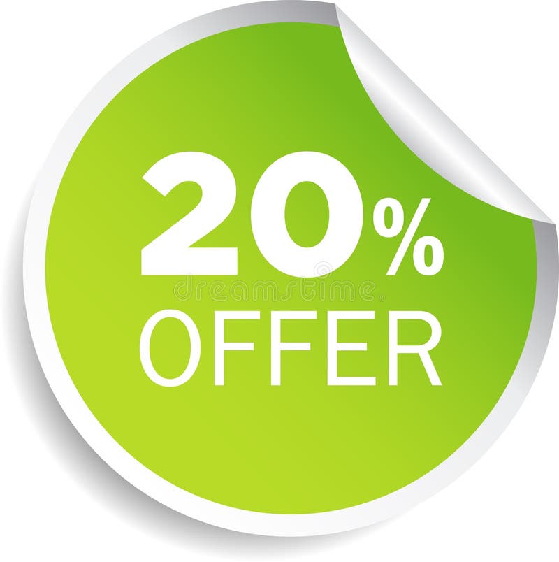 20 Percentage Discount Offer Stock Illustration - Illustration of color ...
