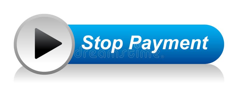 Stop payment button icon stock illustration. Illustration of accepted ...