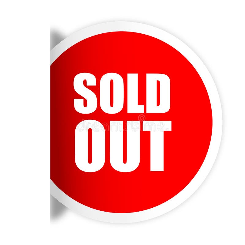 Sold Out Sticker Vector Illustration Stock Illustration - Illustration ...