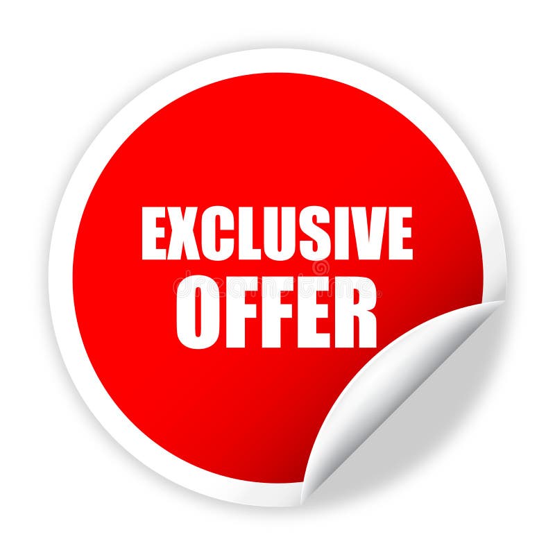 Exclusive Offer Label, Badge. Shop Now. Vector Stock Illustration ...
