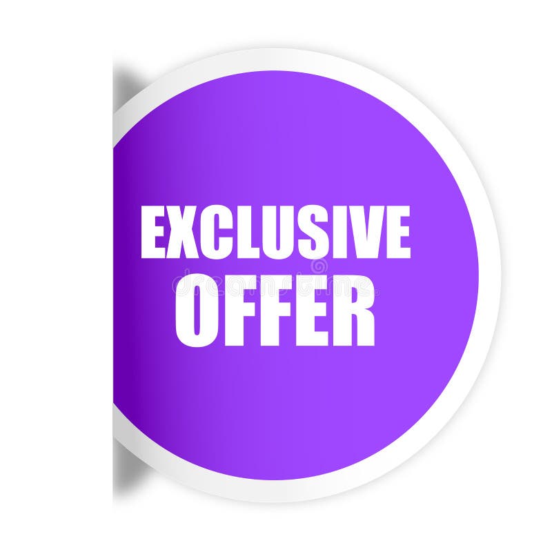 Exclusive Offer Label, Badge. Shop Now. Vector Stock Illustration ...