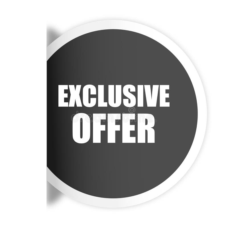 Exclusive Offer Label, Badge. Shop Now. Vector Stock Illustration ...