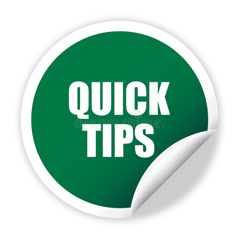 Quick Tips Sticker Vector Illustration Stock Illustration ...