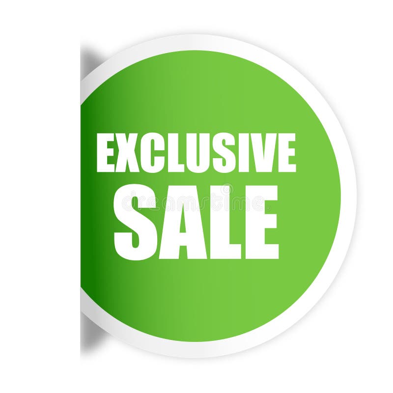 Exclusive Sale Sticker Vector Illustration Stock Illustration ...