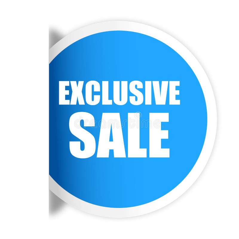 Exclusive Sale Sticker Vector Illustration Stock Illustration ...