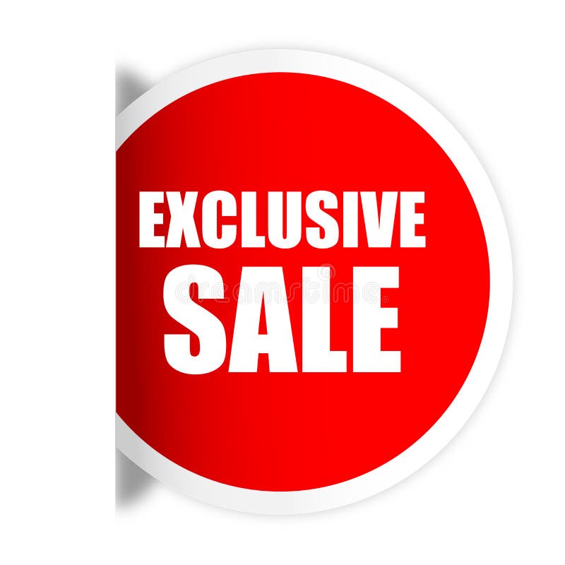 Exclusive Sale Sticker Vector Illustration Stock Illustration ...