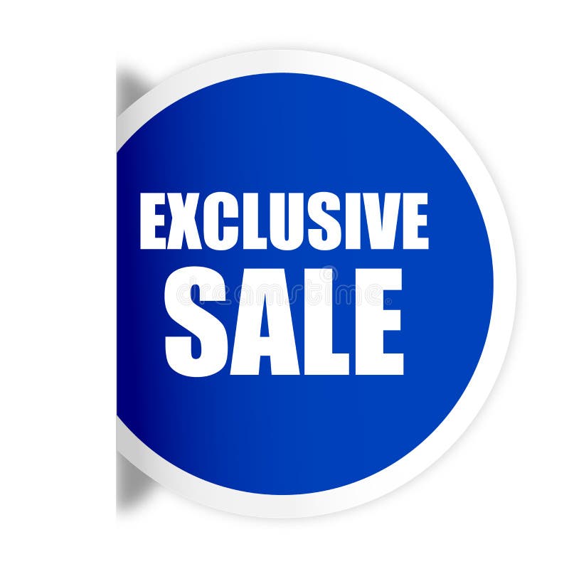 Exclusive Sale Sticker Vector Illustration Stock Illustration ...