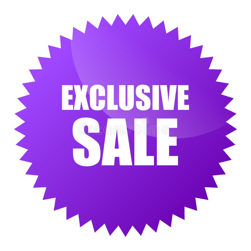Exclusive Sale Sticker Vector Illustration Stock Illustration ...