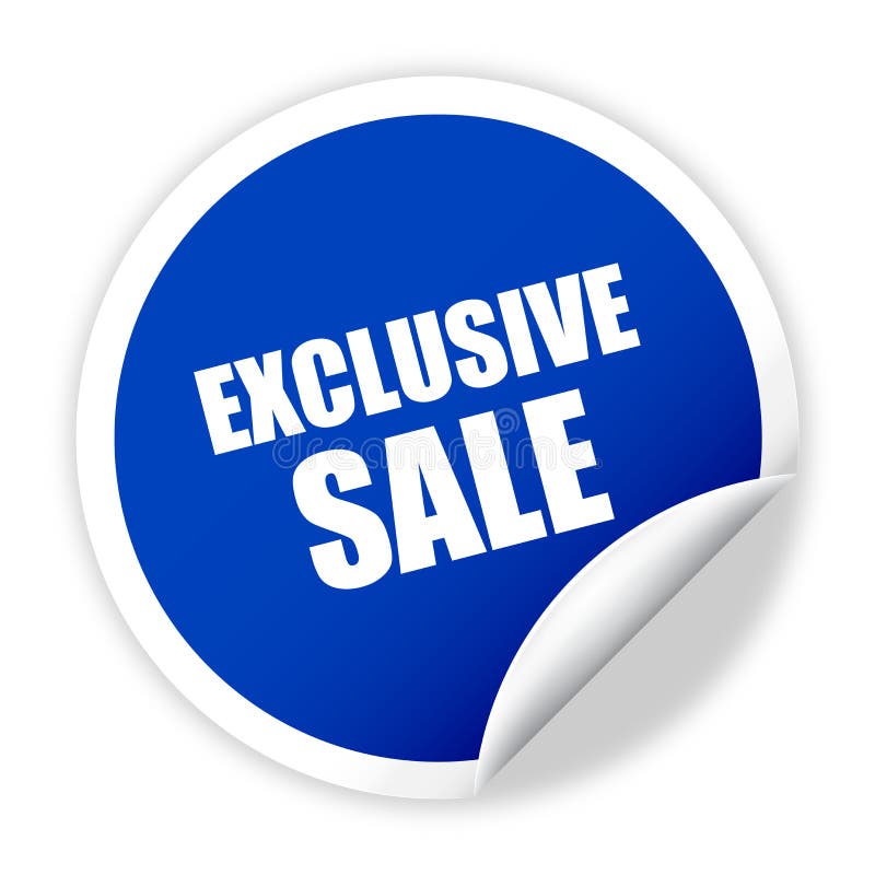 Exclusive Sale Sticker Vector Illustration Stock Illustration ...