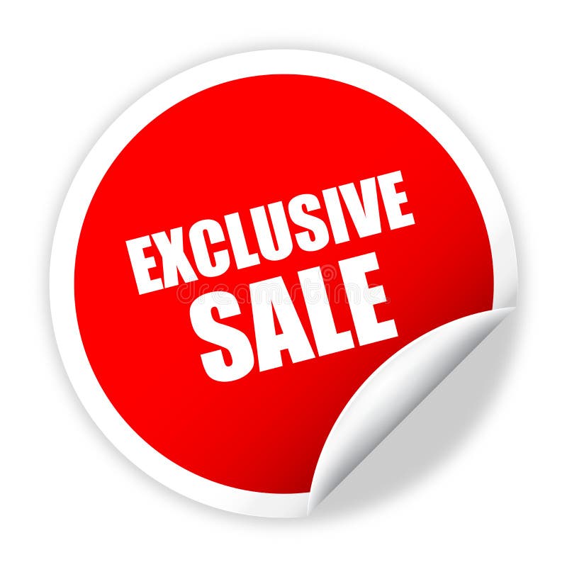 Exclusive Sale Sticker Vector Illustration Stock Illustration ...