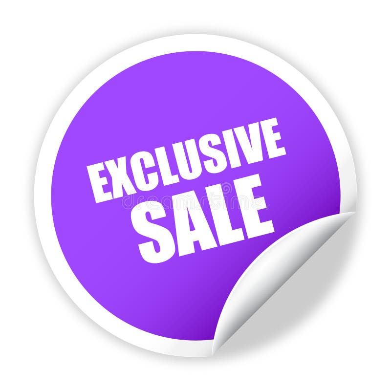 Exclusive Sale Sticker Vector Illustration Stock Illustration ...