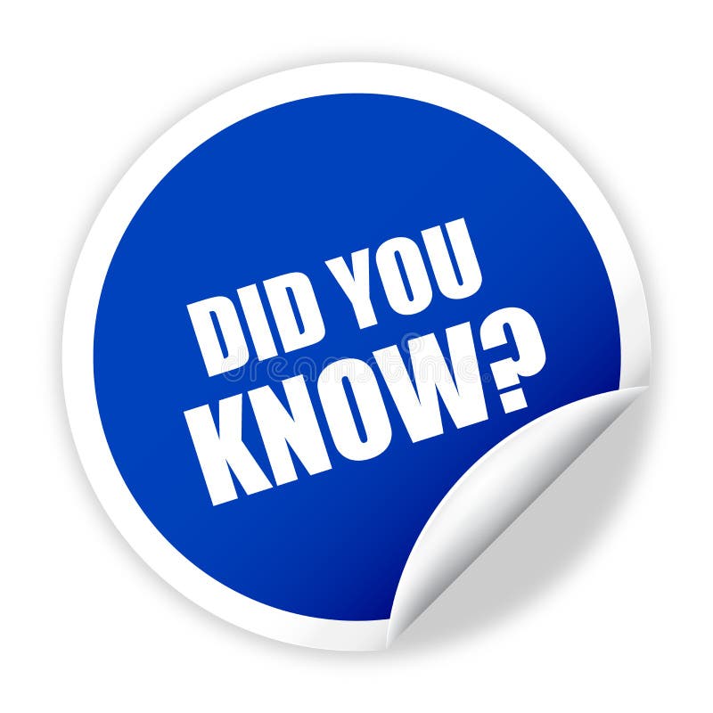 Did You Know Sticker Vector Stock Illustration - Illustration of ...