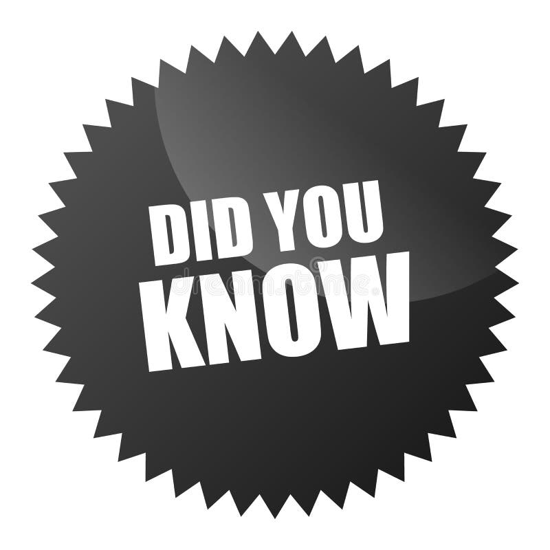 Did You Know Sticker Vector Stock Illustration - Illustration of ...