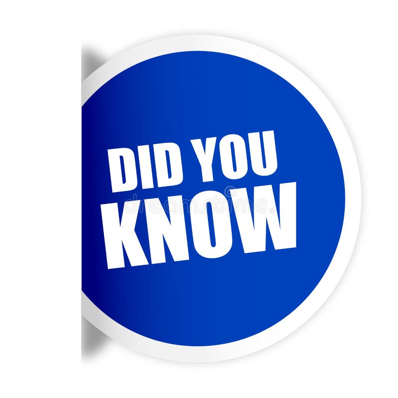 Did You Know Sticker. Did You Know Sign Set Stock Vector - Illustration ...