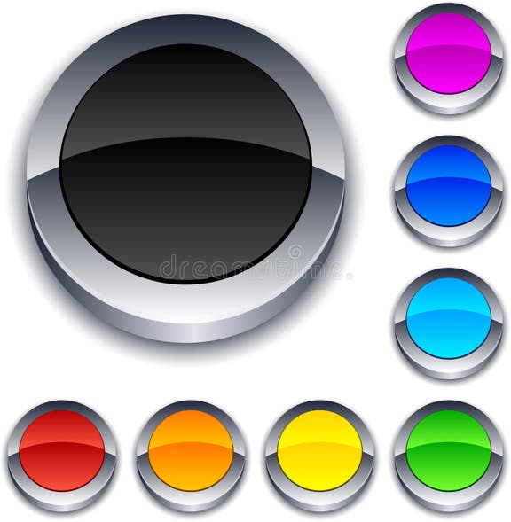 Round 3d buttons. stock vector. Illustration of internet - 18870736