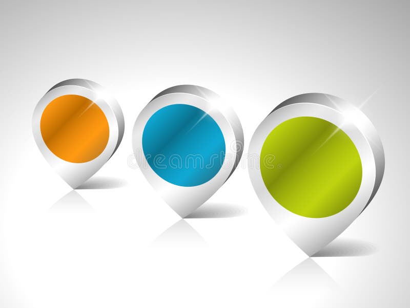 Round 3D pointers stock illustration. Illustration of fresh - 17035153