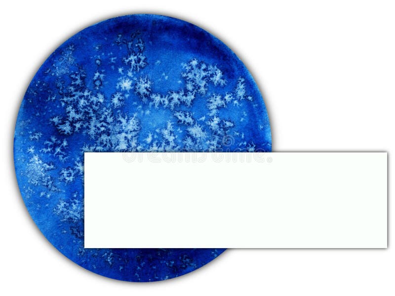 Round Abstract Blue Paint Spot with Texture Stock Illustration ...