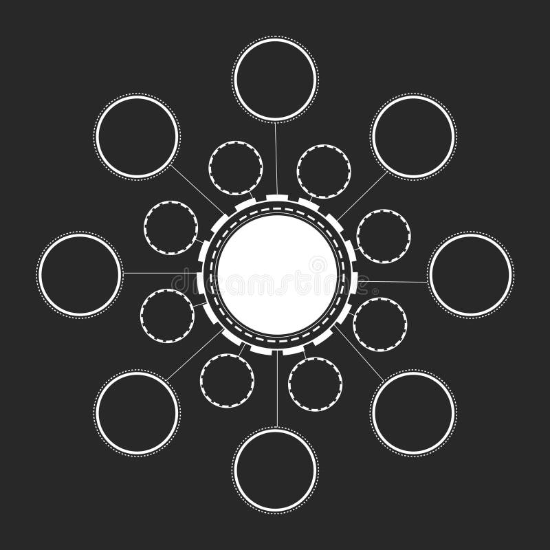 Round Abstract Elements for Inserting Different Icons and Data. Stock ...