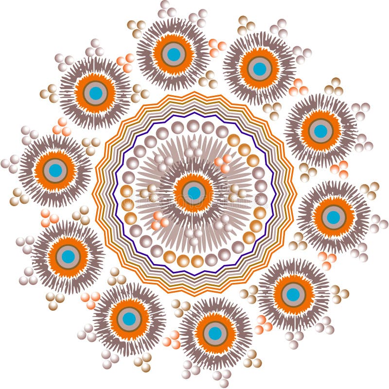 Round abstract floral stock vector. Illustration of clip - 83907221