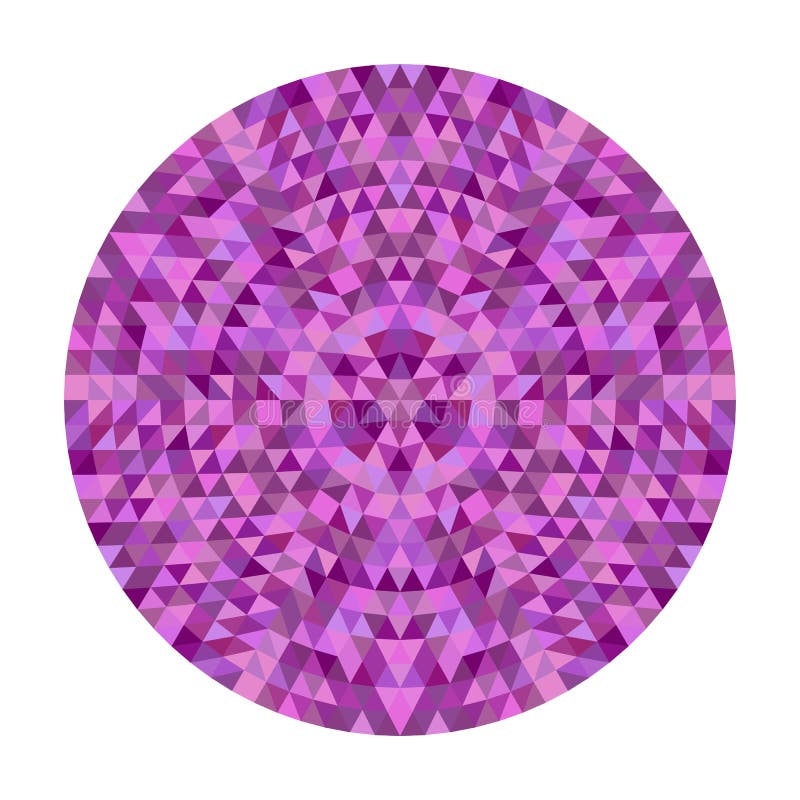 Round Abstract Triangle Kaleidoscopic Mandala Design - Symmetrical ...