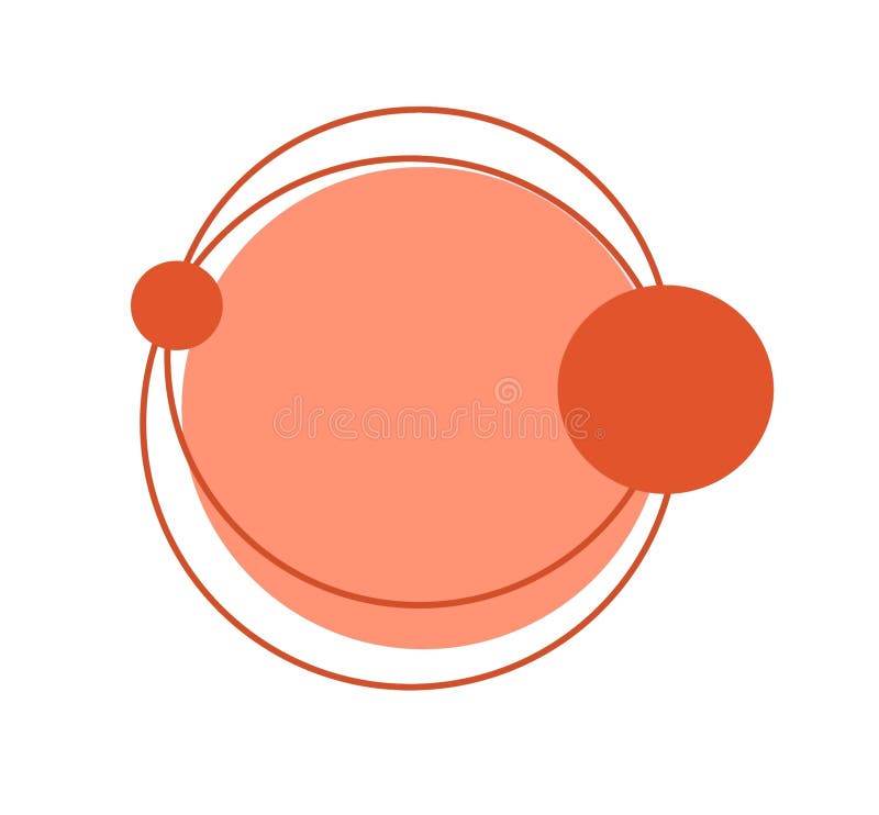 Round Abstract Icons in a Shade of Red and Orange , Different Circle ...