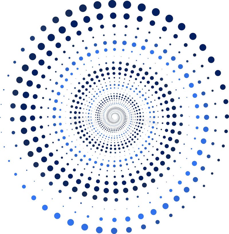 Round Abstract Shape. Design Element: Series of Dots from Small To ...