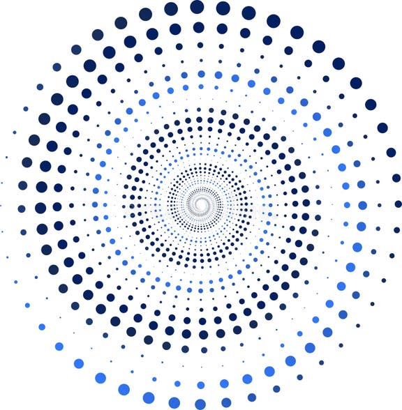 Round Abstract Shape. Design Element: Series of Dots from Small To ...