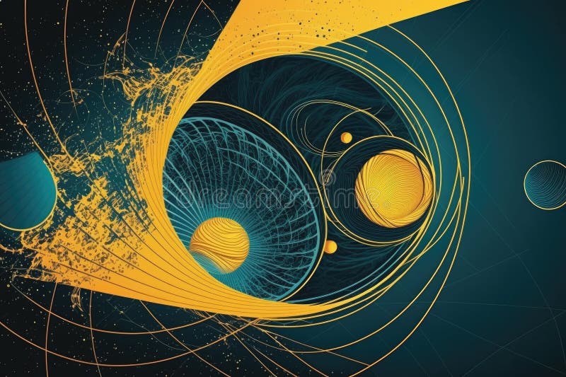 Round Abstract Shapes, Curves, Wallpaper. Generative Ai Stock ...